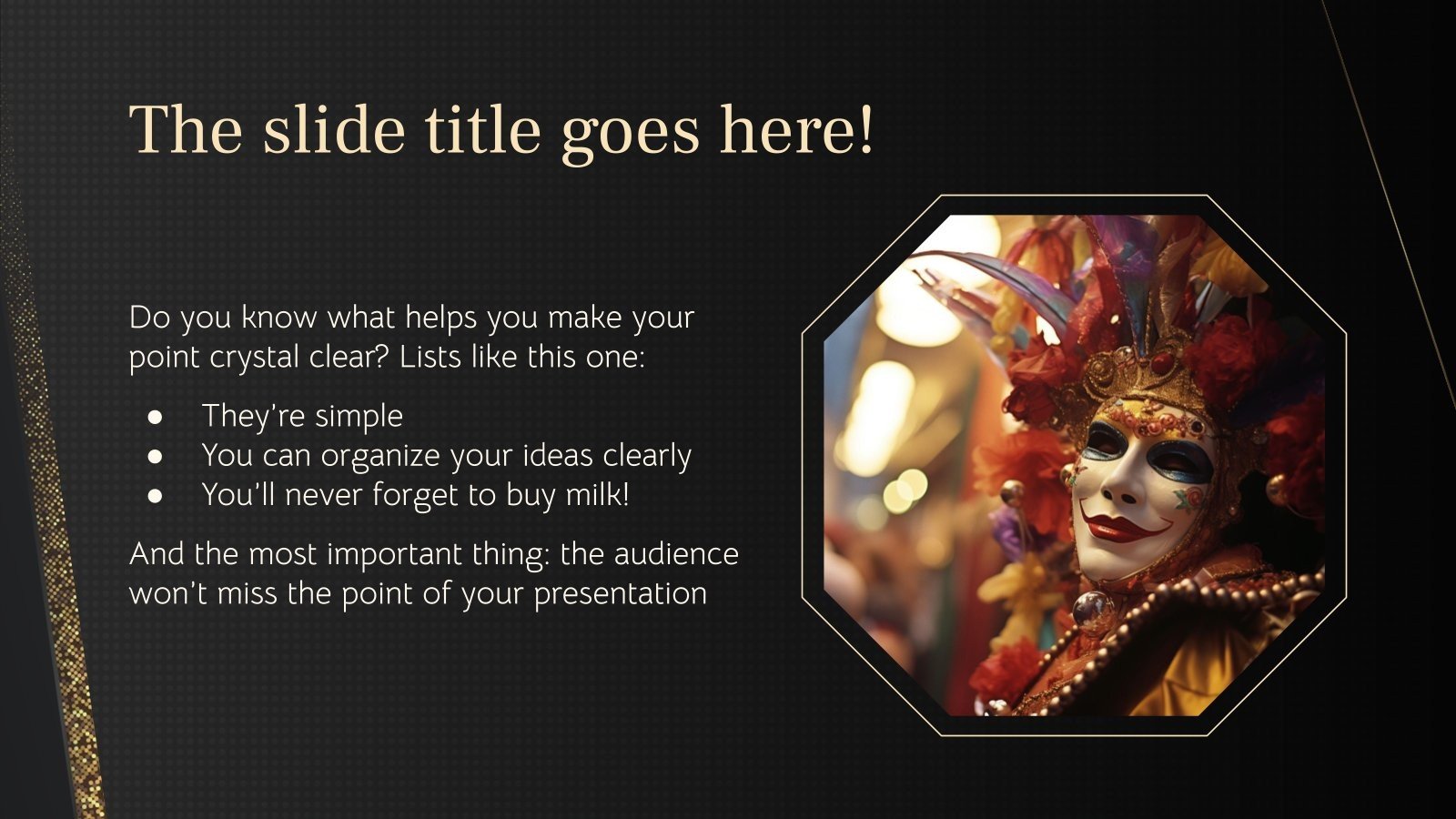 Elegant and Dark Slideshow Presentation