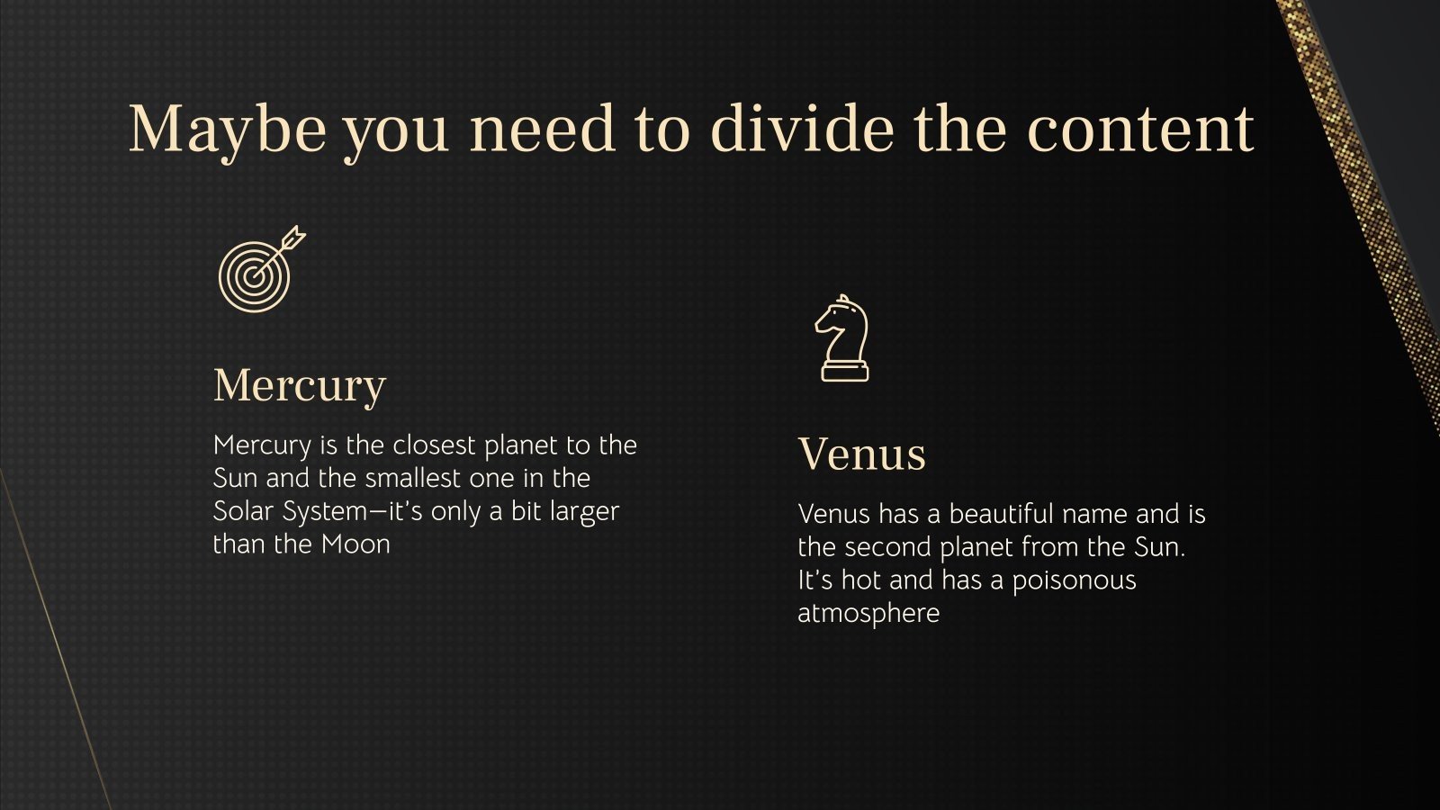 Elegant and Dark Slideshow Presentation