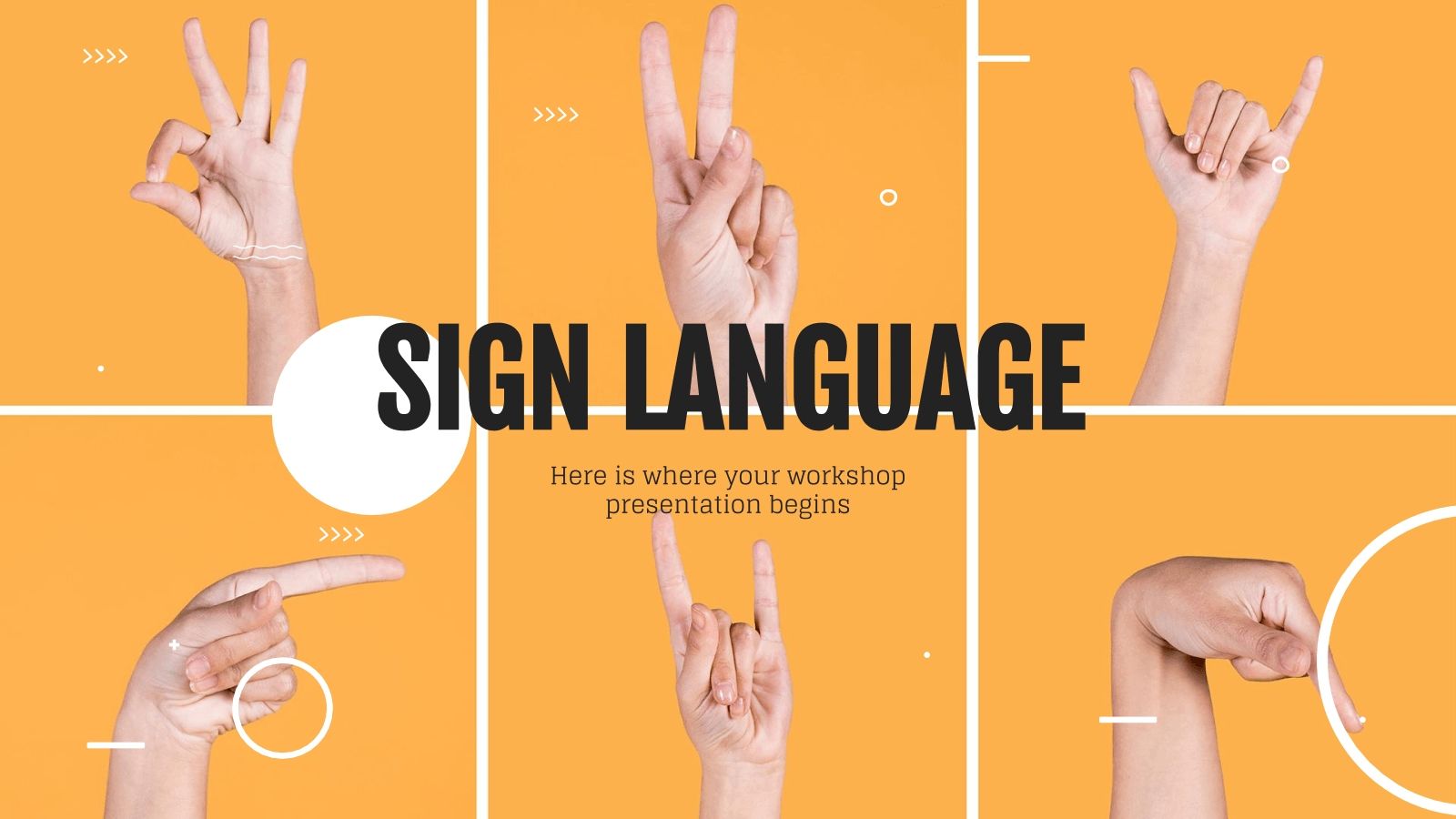 Sign Language Workshop Google Slides & PowerPoint Template