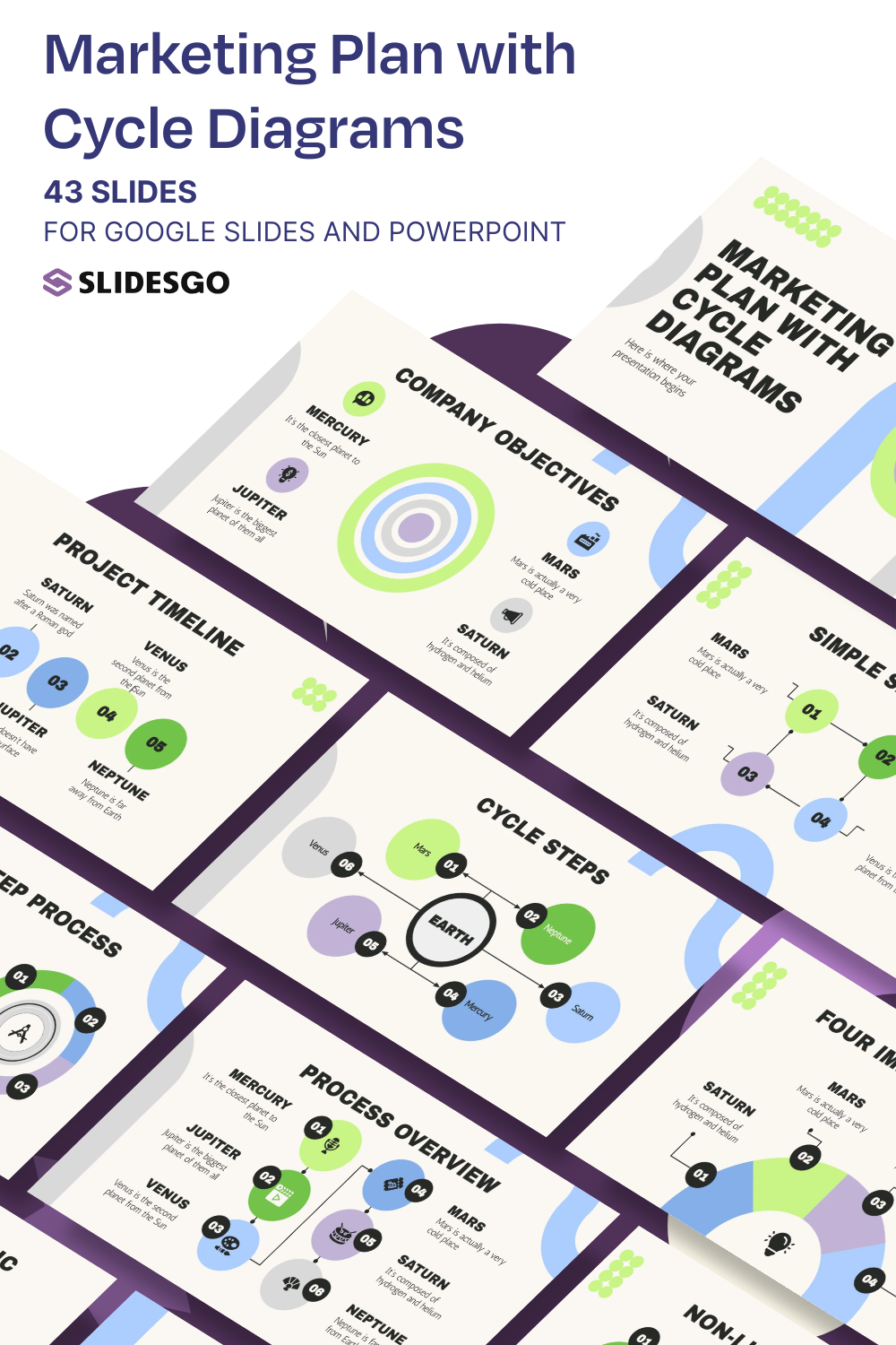 Marketing Plan with Cycle Diagrams Presentation