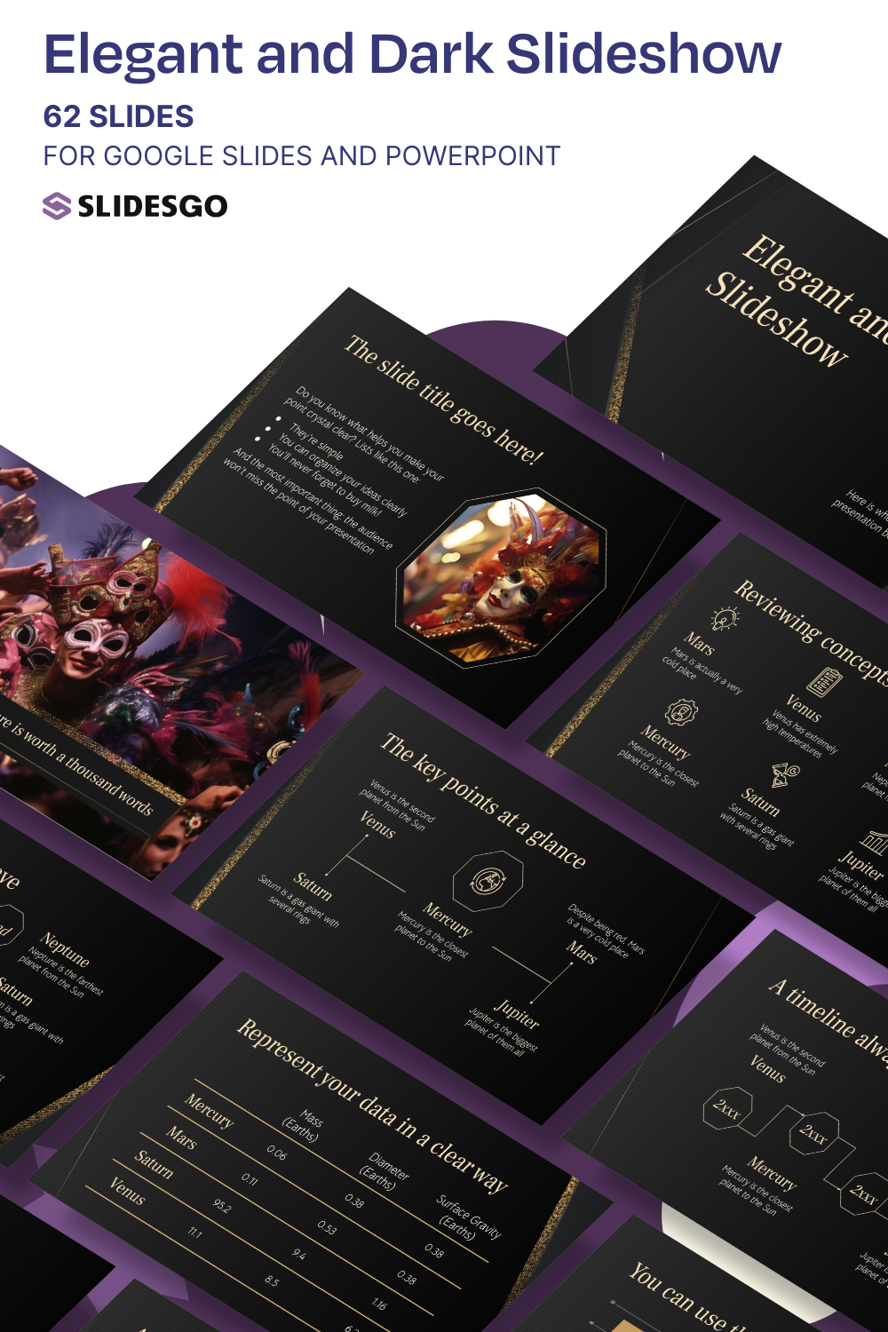 Elegant and Dark Slideshow Presentation