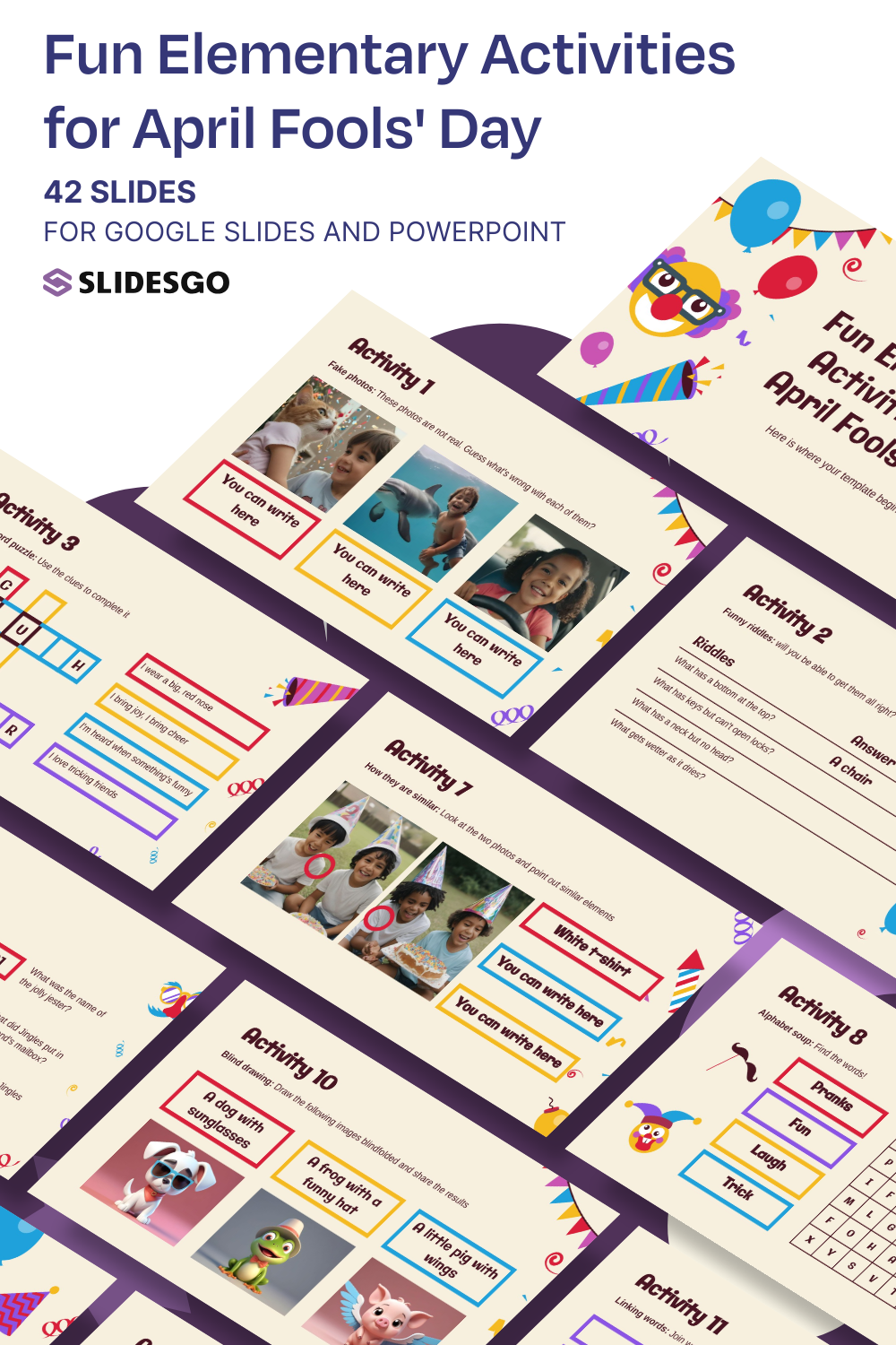 Fun Elementary Activities for April Fools' Day Presentation