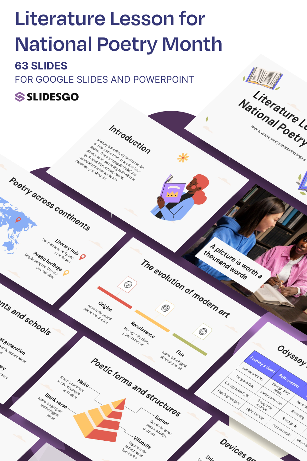 Literature Lesson for National Poetry Month Presentation