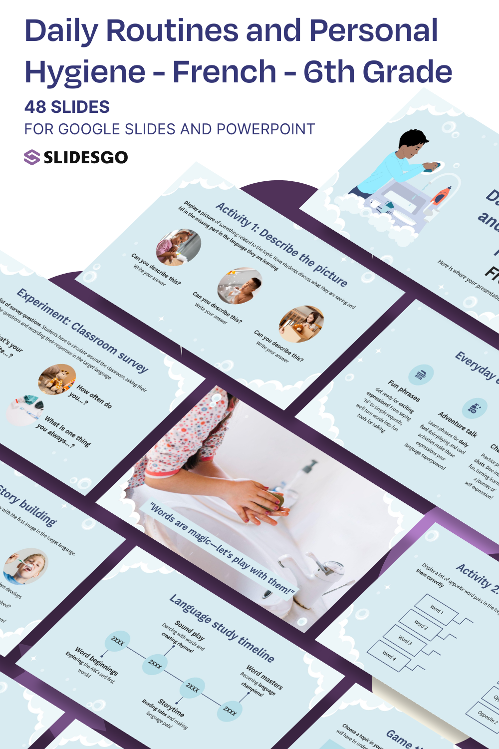 Daily Routines and Personal Hygiene - French - 6th Grade