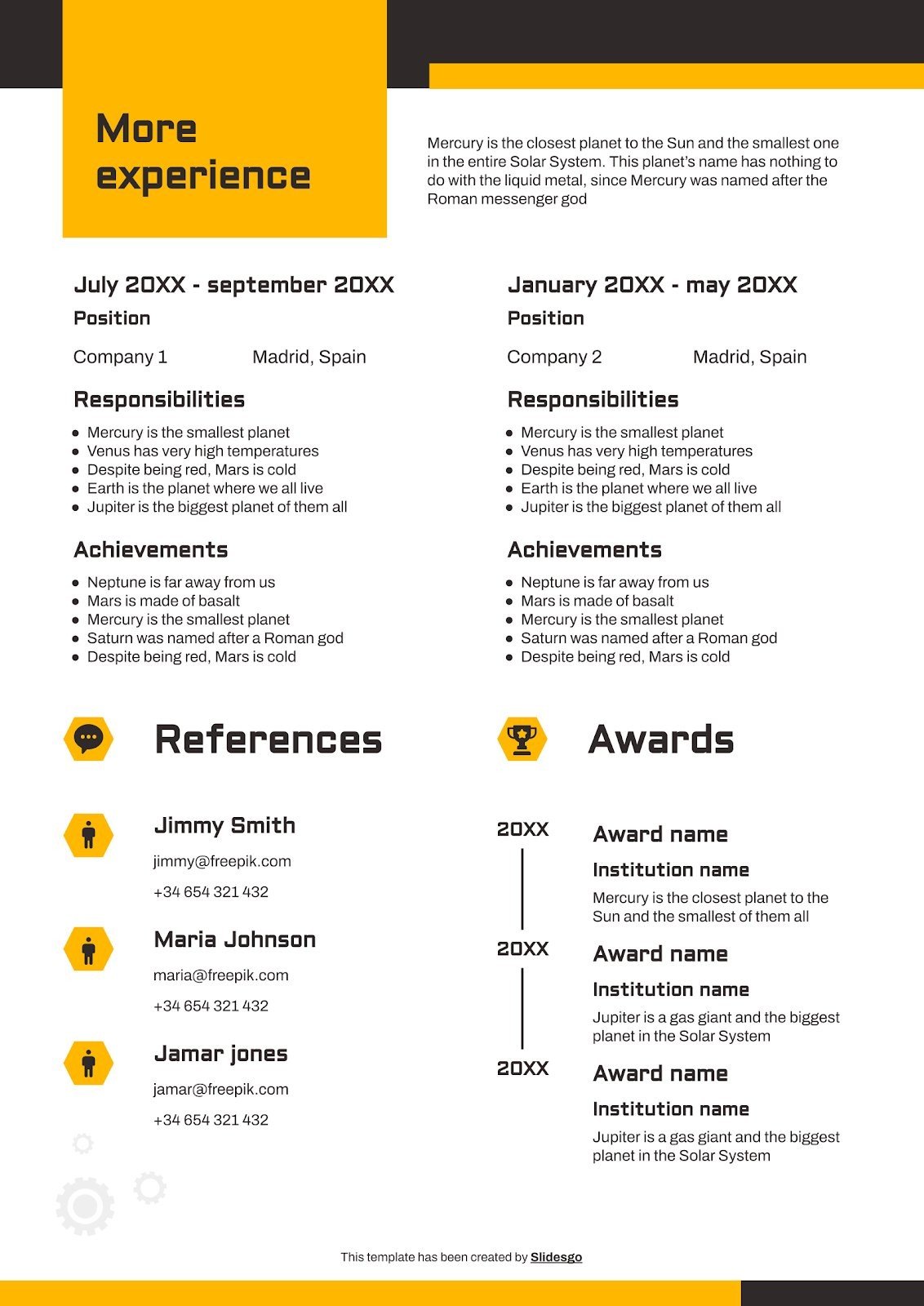 Handyworker Resume Presentation