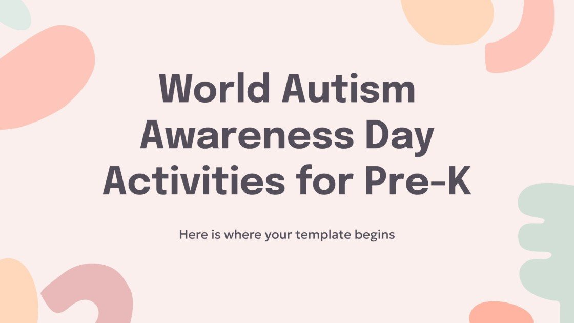 World Autism Awareness Day Activities for Pre-K Presentation