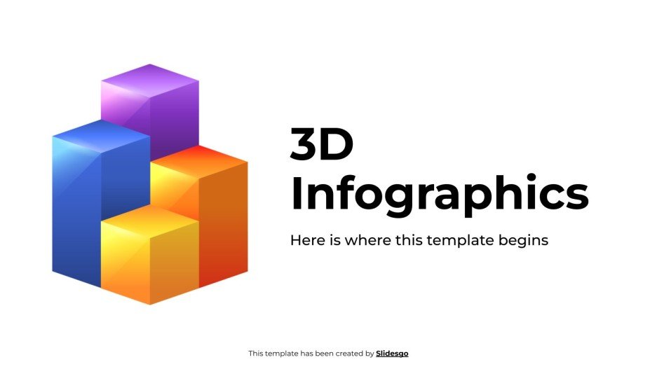 Modelos grátis com elementos 3D para Google Slides e PPT
