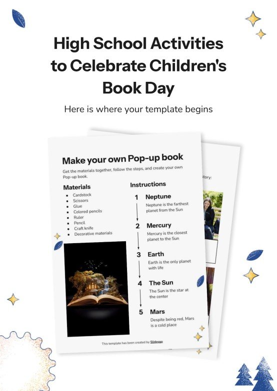 High School Activities to Celebrate Children's Book Day