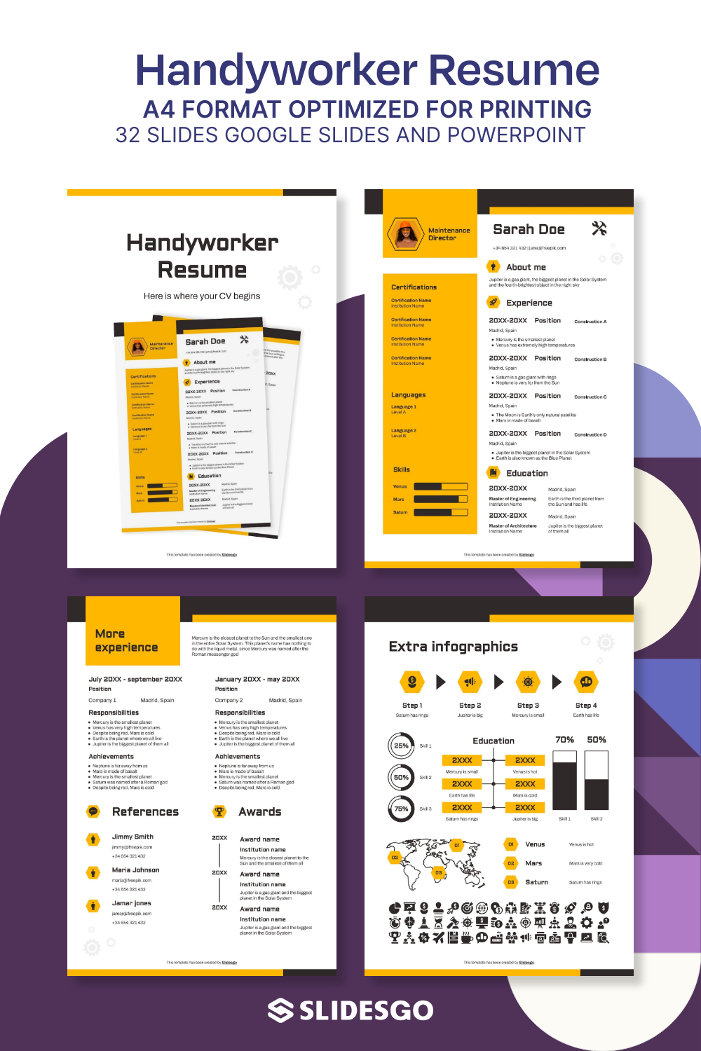 Handyworker Resume Presentation