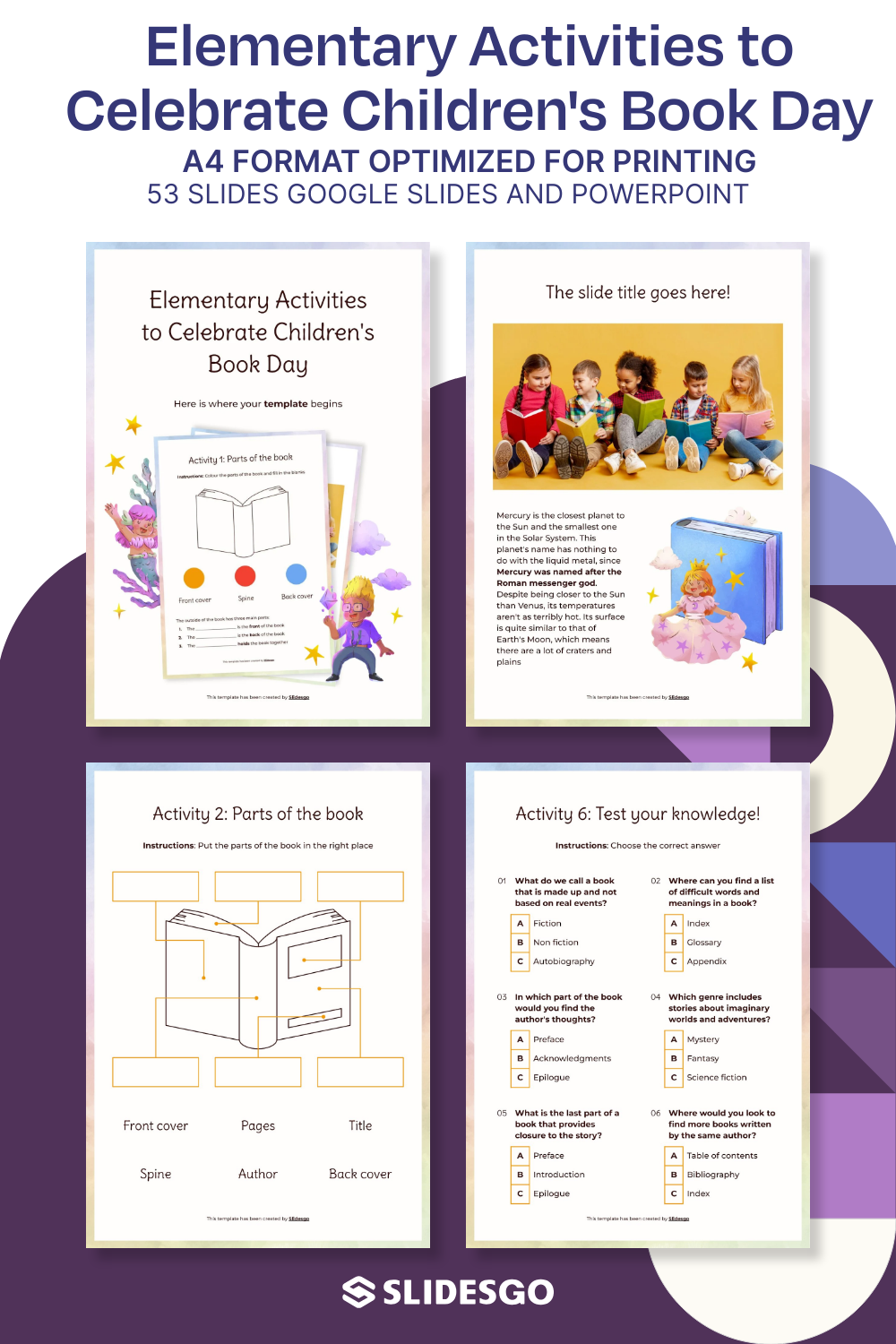 Elementary Activities to Celebrate Children's Book Day