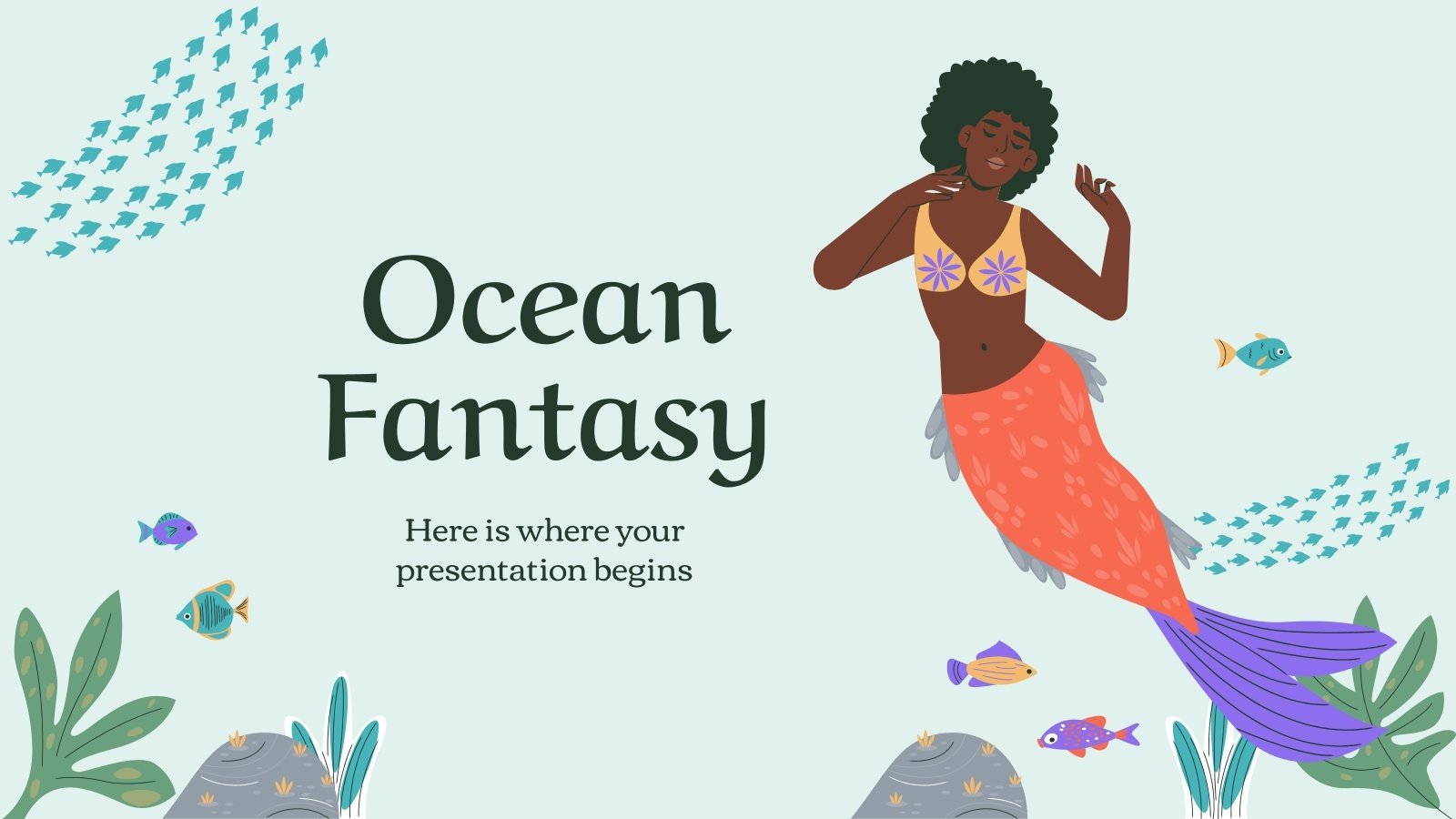 Free Google Slides and PPT templates on mermaids