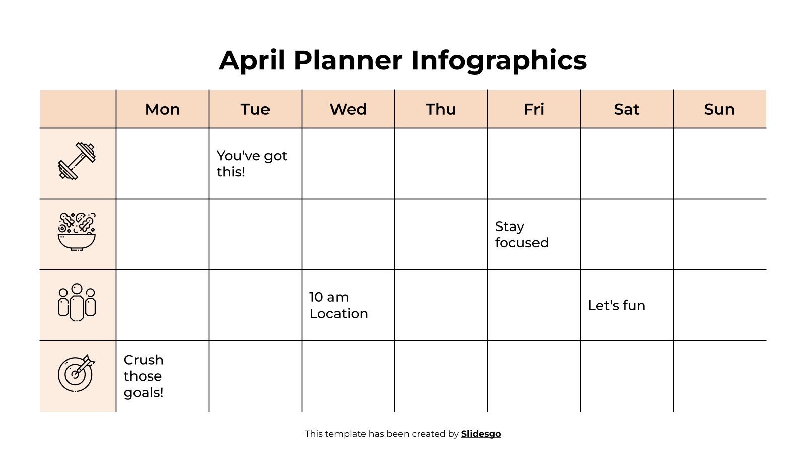 April Planner Infographics Template