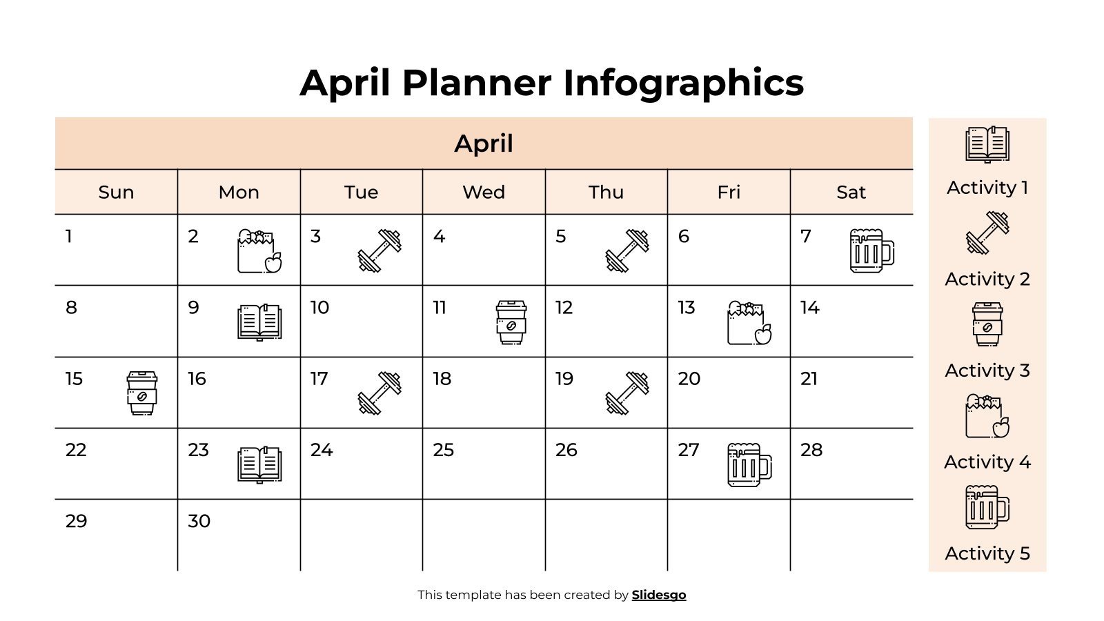 April Planner Infographics Template