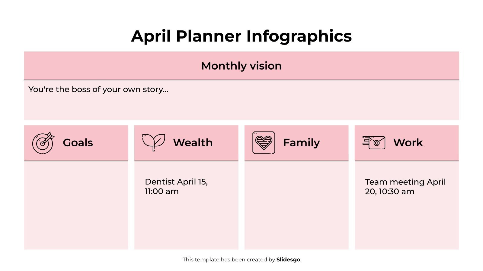 April Planner Infographics Template