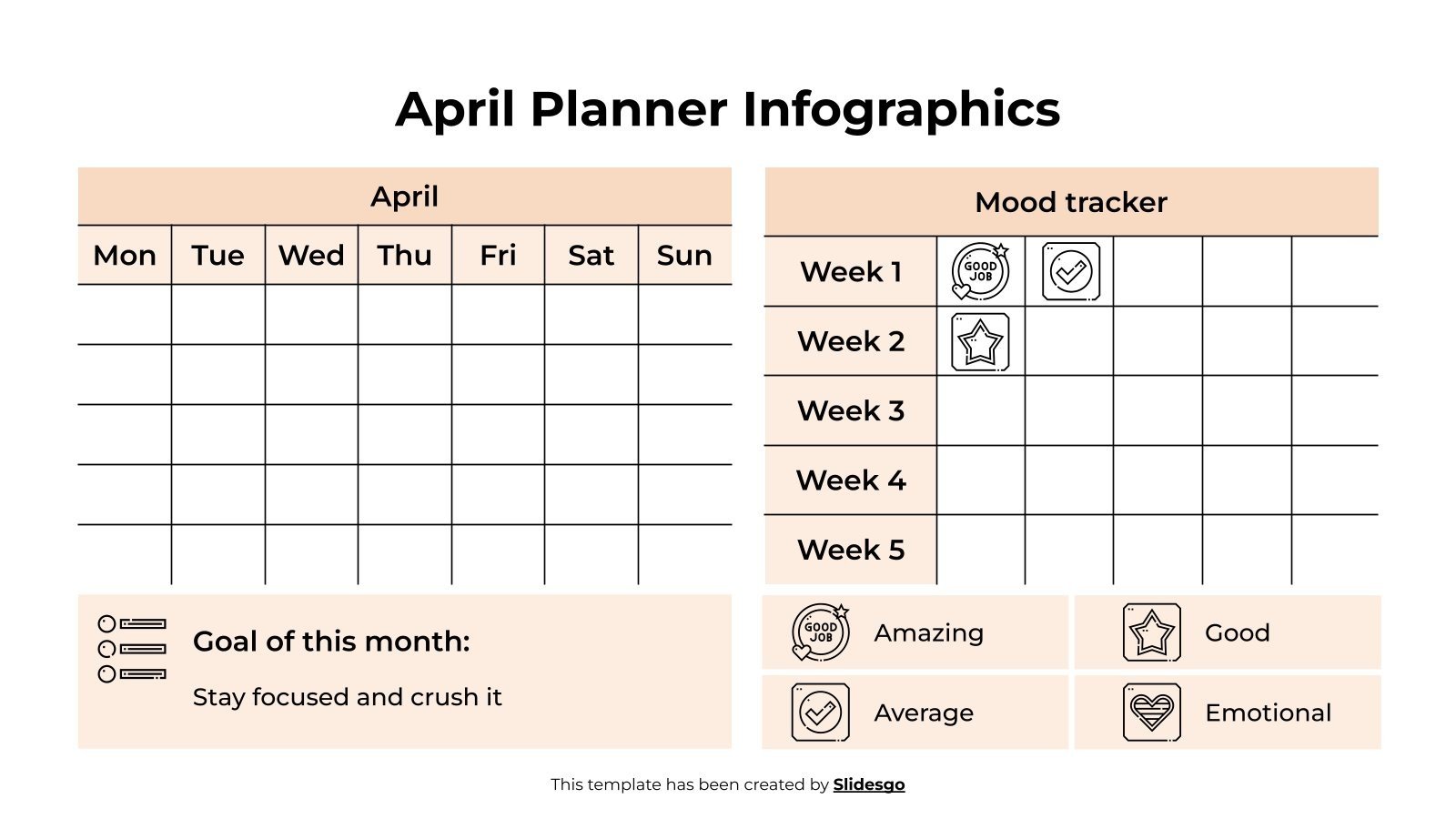 April Planner Infographics Template