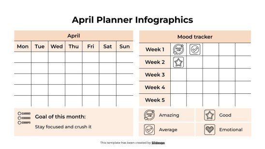 April Planner Infographics Template