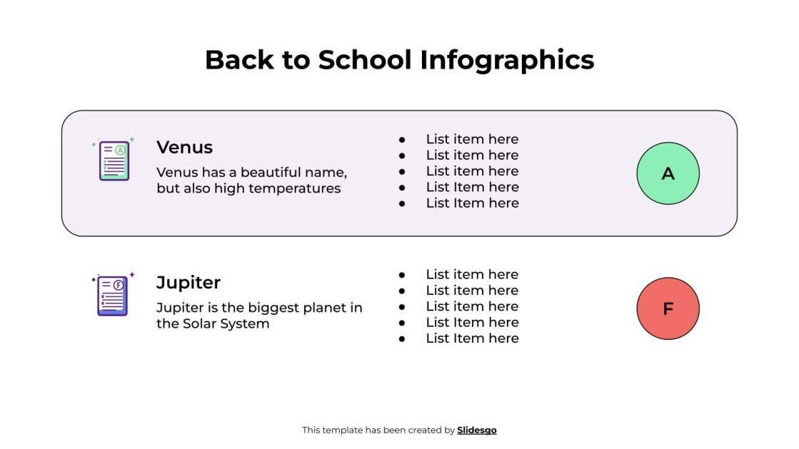 Back to School Infographics Template