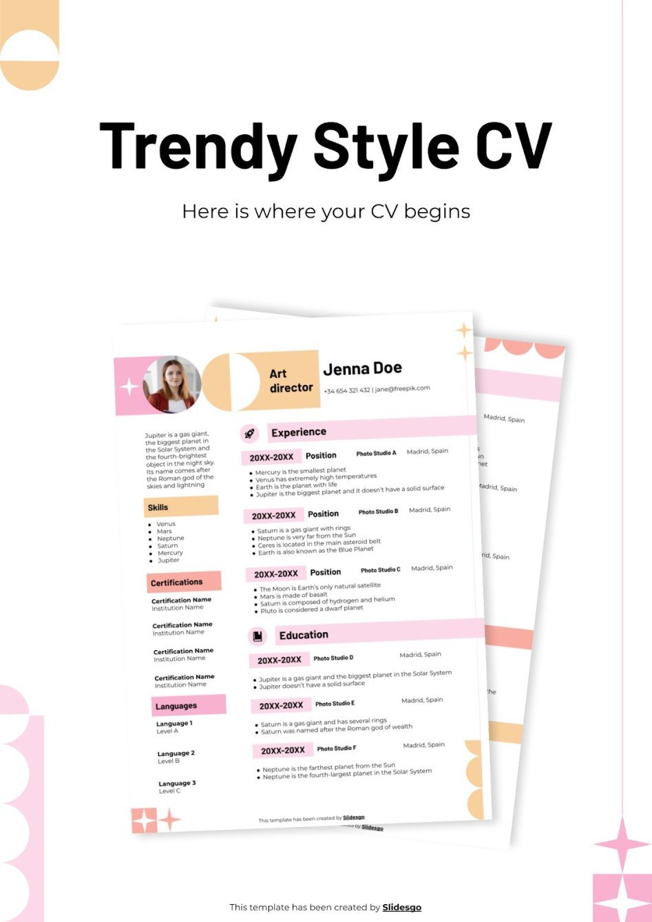 Trendy Style CV Presentation