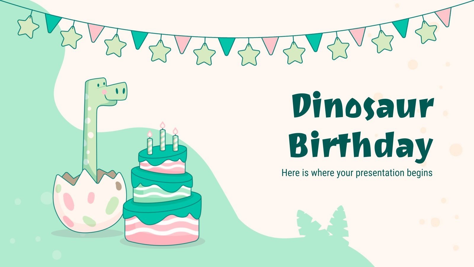 Dinosaur Birthday Google Slides and PowerPoint presentation