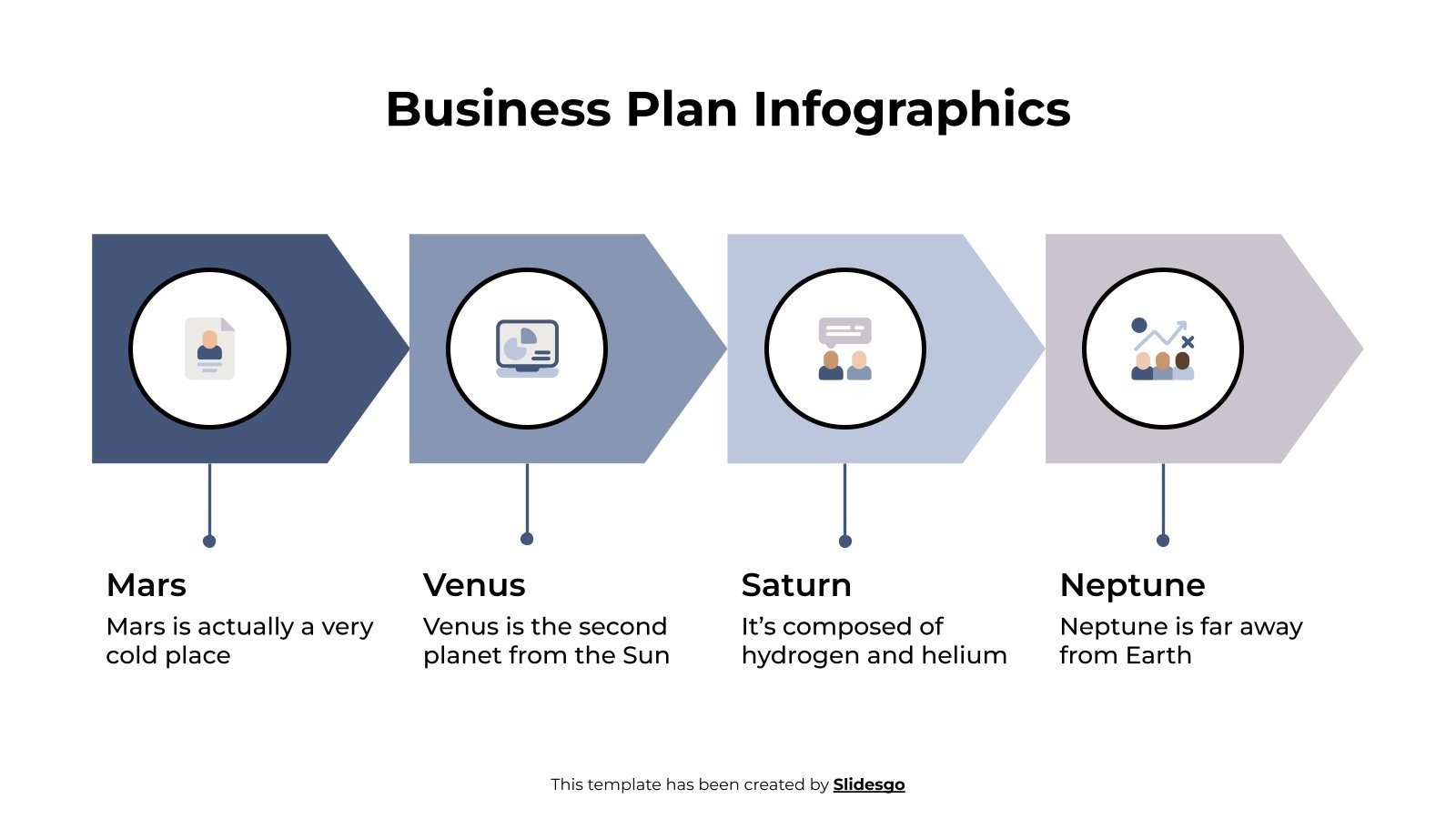 Plantilla Infografías para planes de negocios