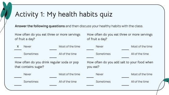 World Health Day Activities for Middle School Presentation
