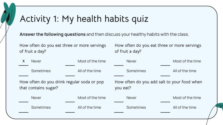 World Health Day Activities for Middle School Presentation