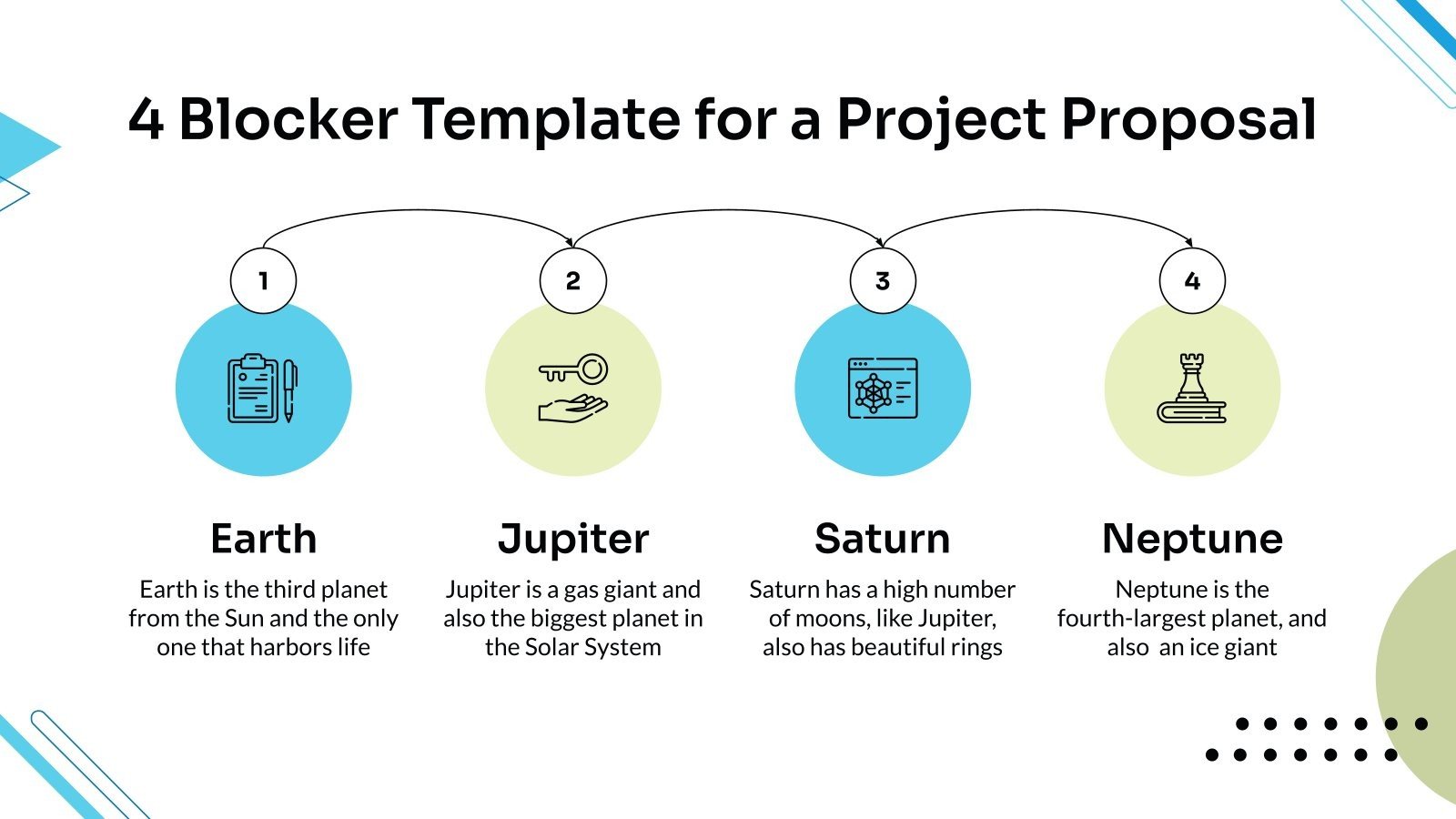 4 Blocker Template for a Project Proposal Presentation
