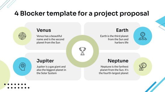 4 Blocker Template for a Project Proposal Presentation