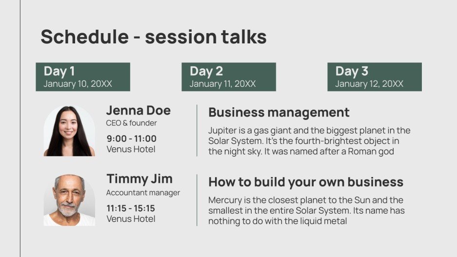 Minimalist Conference Style Presentation