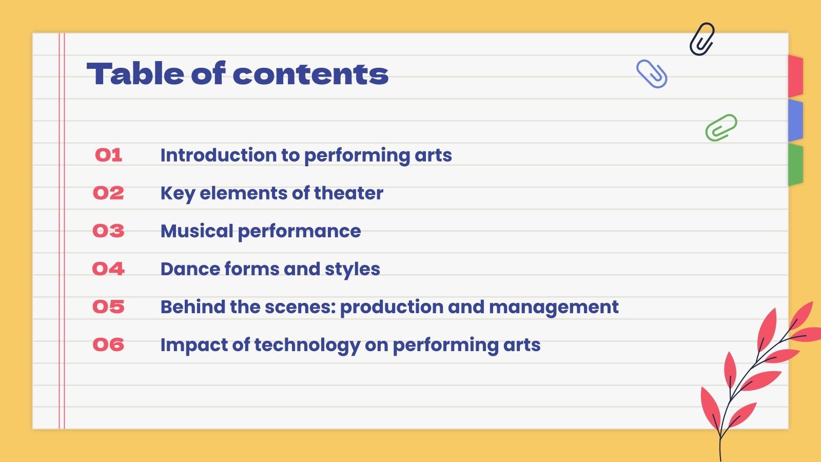 Performing Arts Presentation