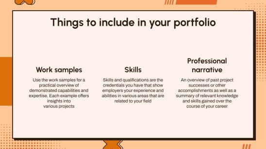 Vibrant Orange Shapes Portfolio Presentation