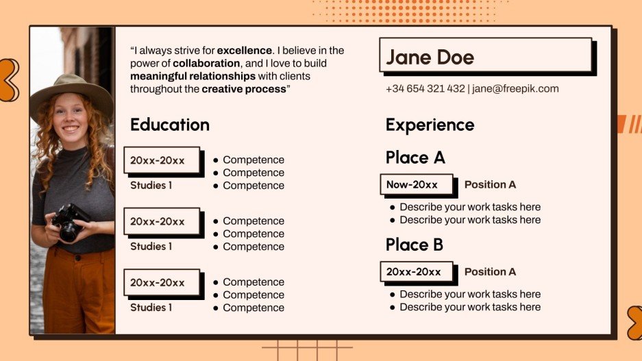 Vibrant Orange Shapes Portfolio Presentation