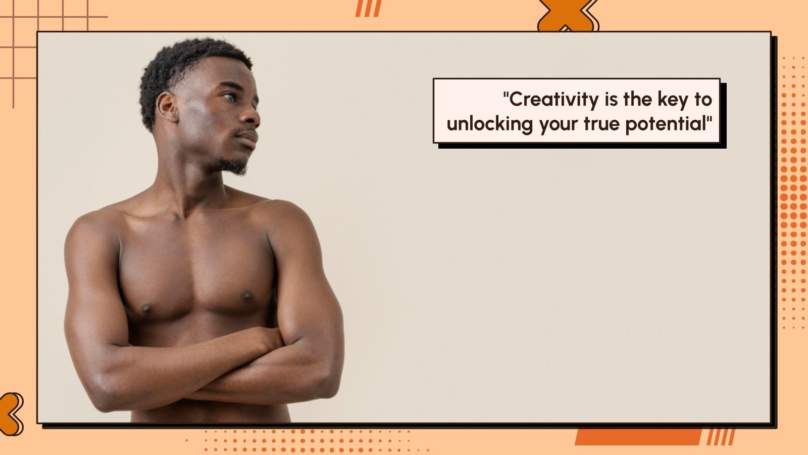 Vibrant Orange Shapes Portfolio Presentation