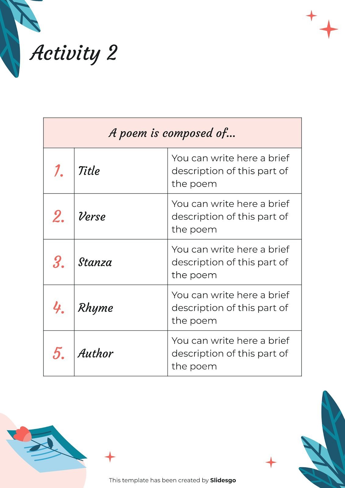 Middle School Activities to Celebrate National Poetry Month