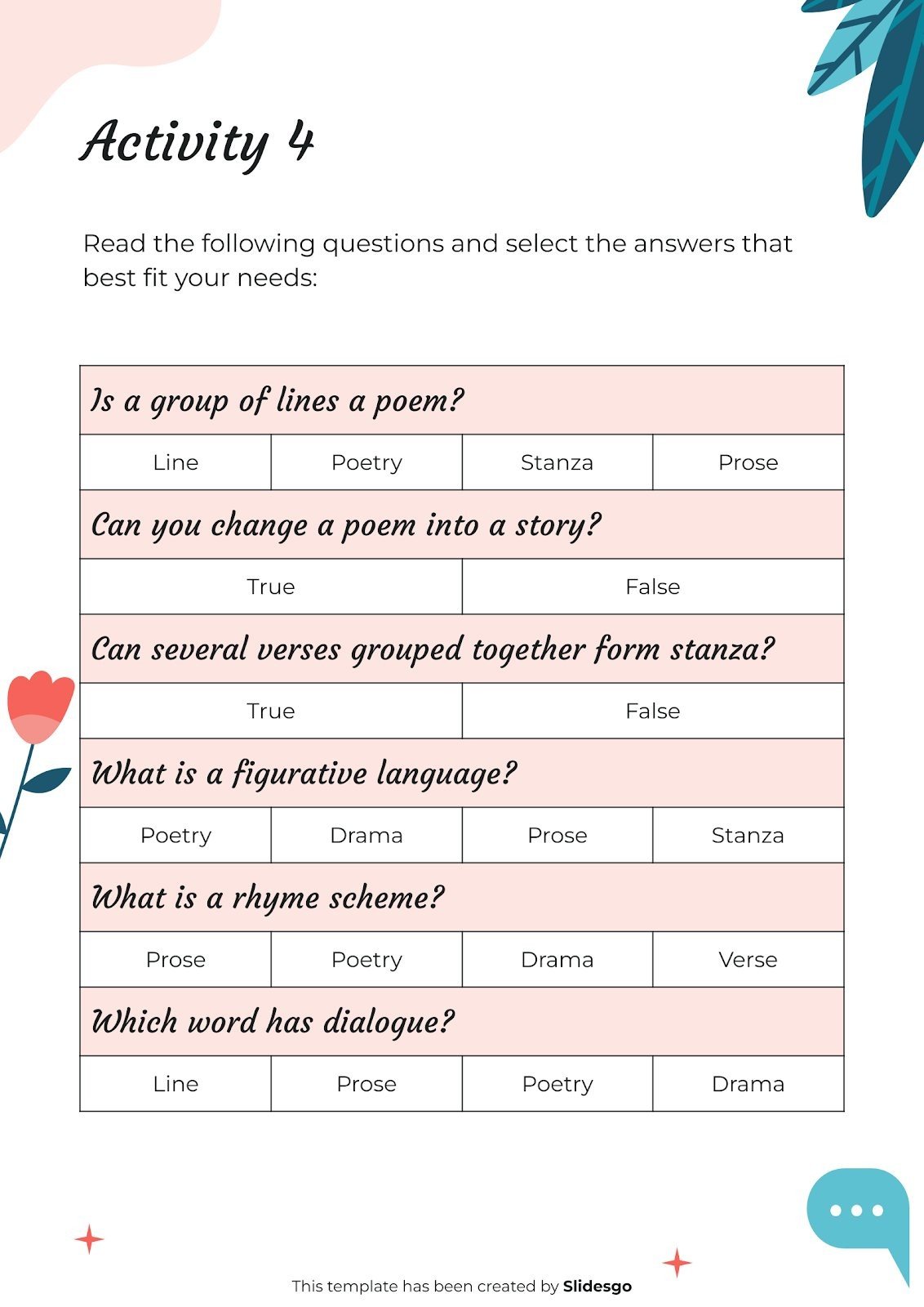 Middle School Activities to Celebrate National Poetry Month