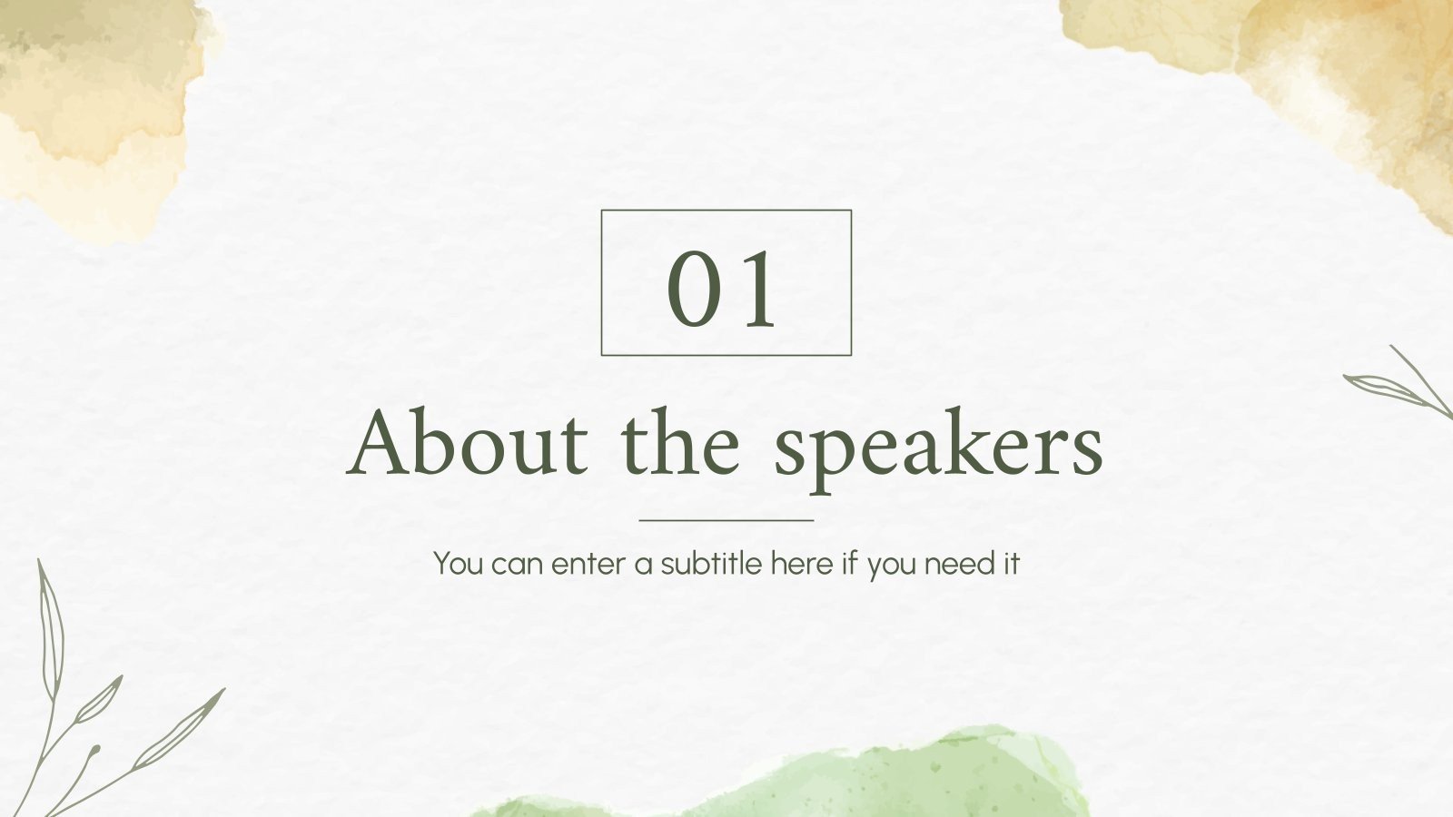 Watercolor Conference Style Presentation