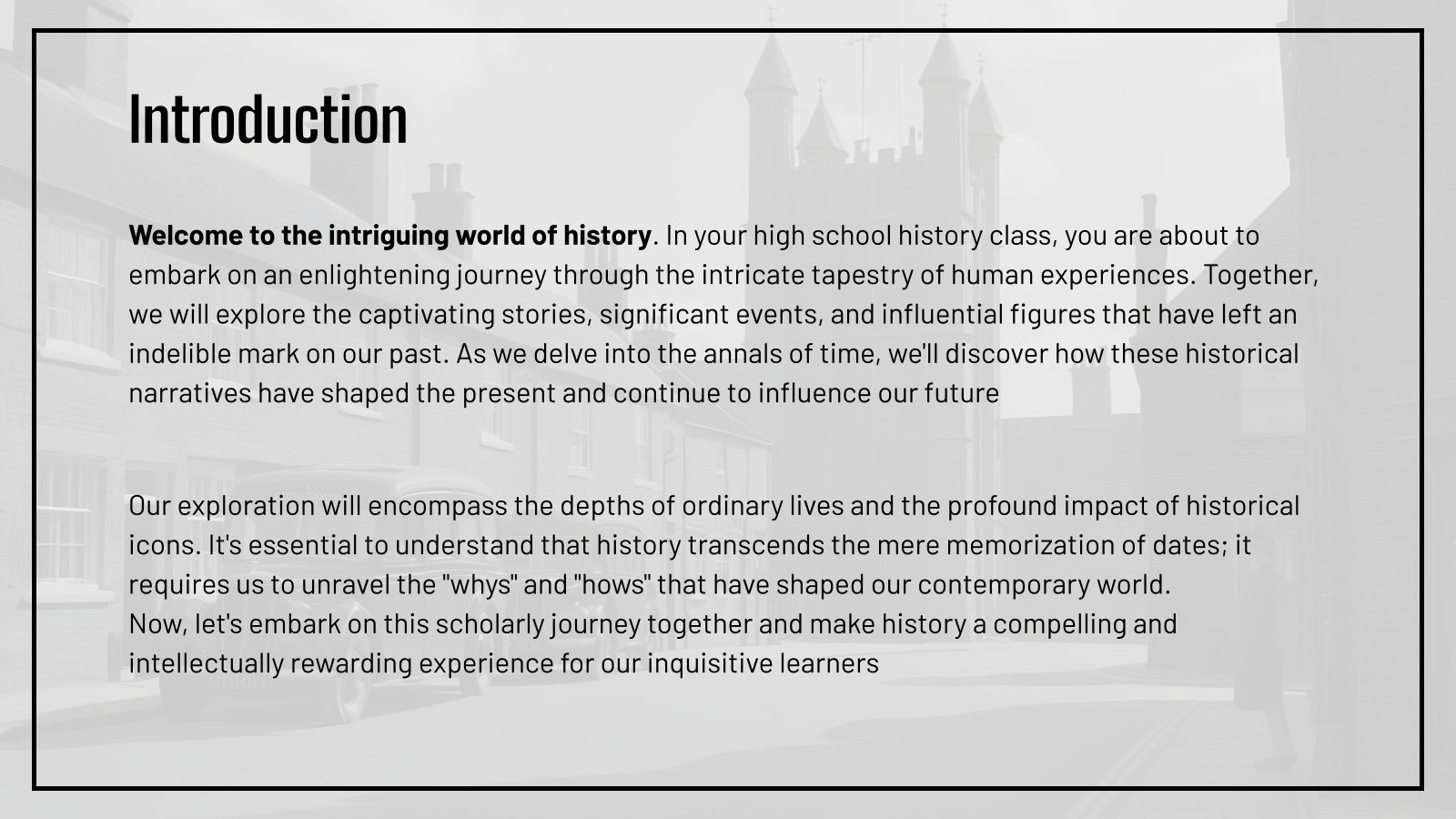 Winston Churchill History Lesson for High School