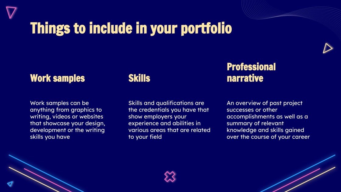 Neon Vibes Palette Portfolio Presentation