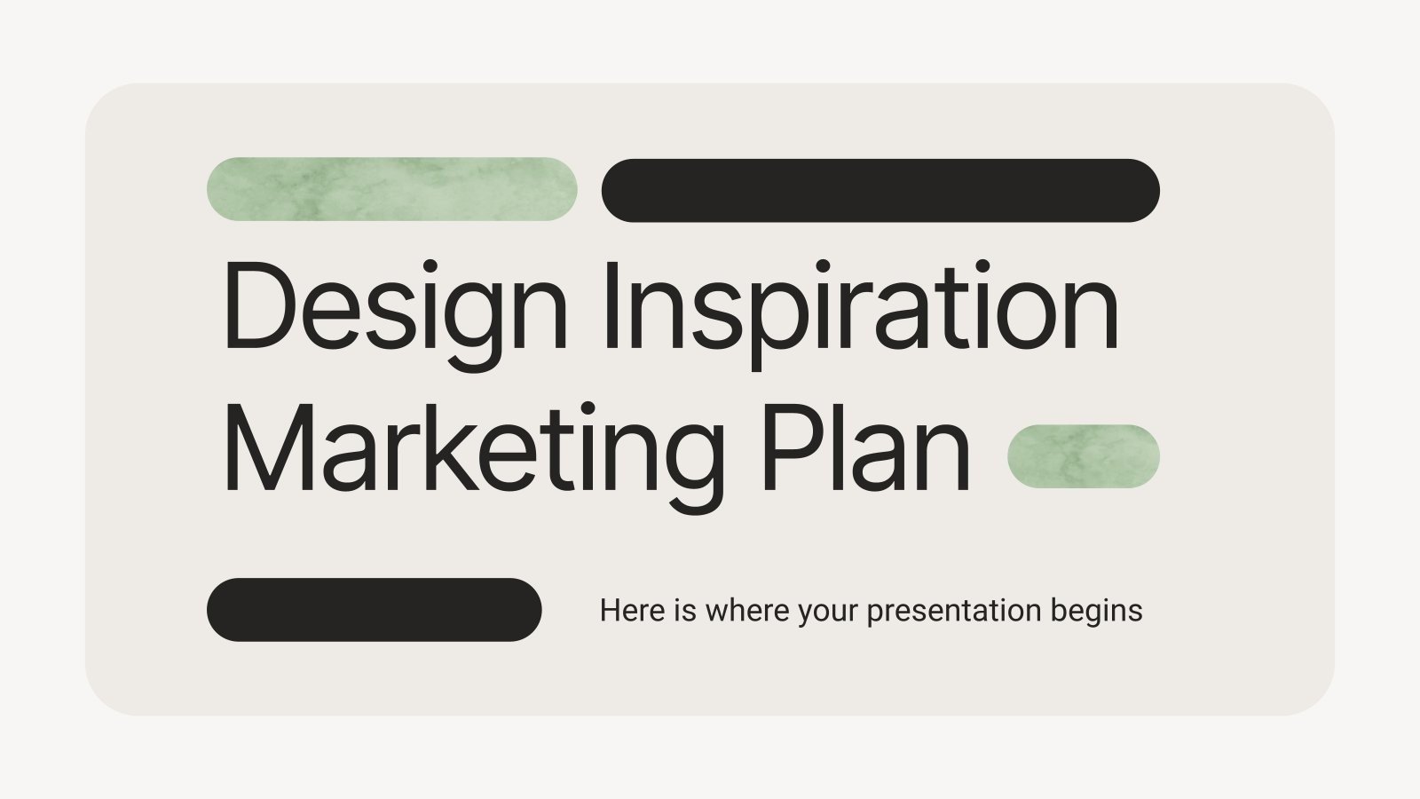 Design Inspiration Marketing Plan Presentation