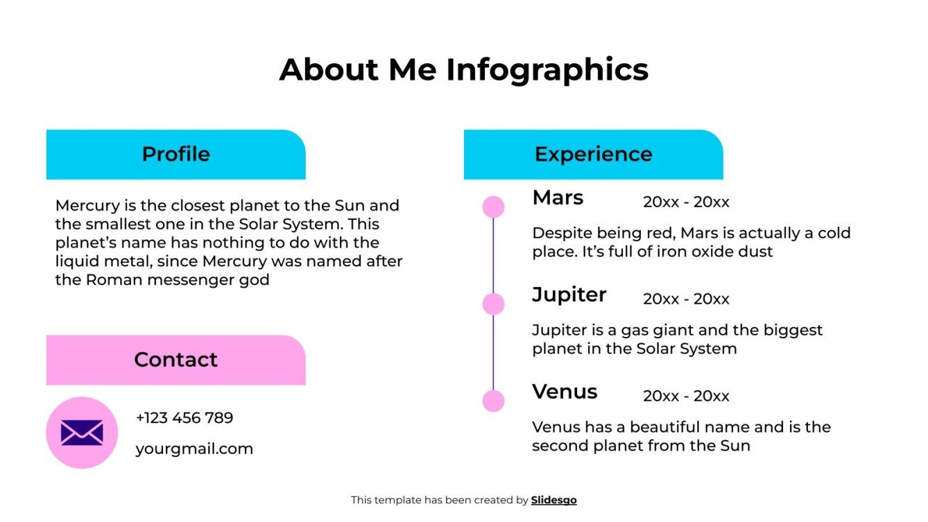 About Me Infographics Template
