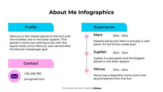 About Me Infographics Template