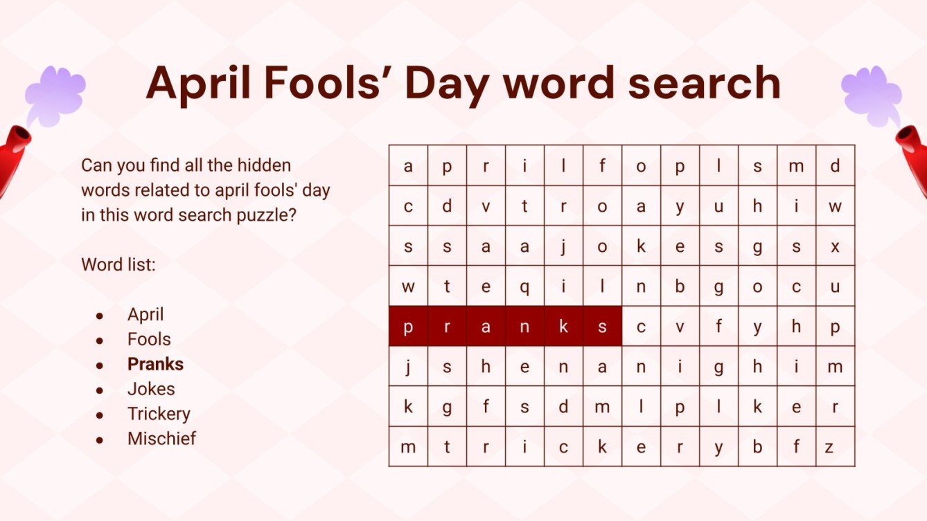 Fun High School Activities for April Fools' Day Presentation