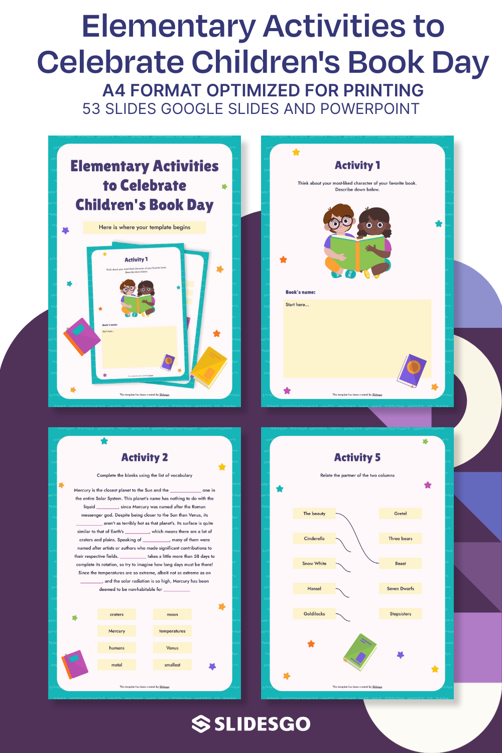 Elementary Activities to Celebrate Children's Book Day