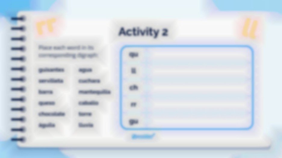 Spanish Digraphs Presentation