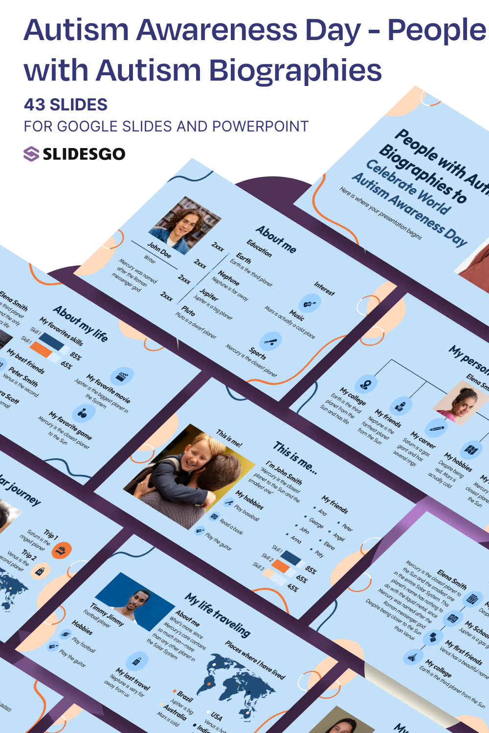 People with Autism Biographies for Autism Awareness Day