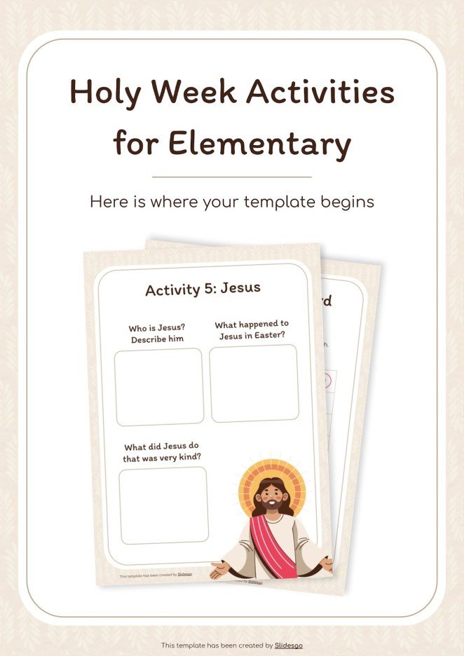Holy Week Activities for Elementary Presentation