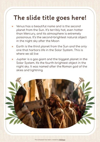 Holy Week Activities for Elementary Presentation