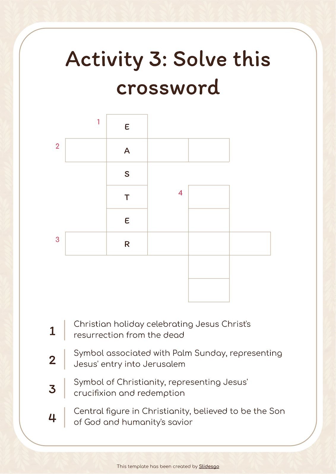 Holy Week Activities for Elementary Presentation