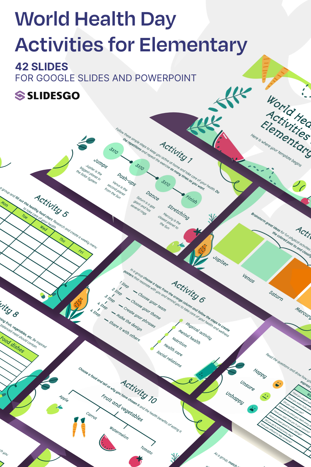 World Health Day Activities for Elementary Presentation