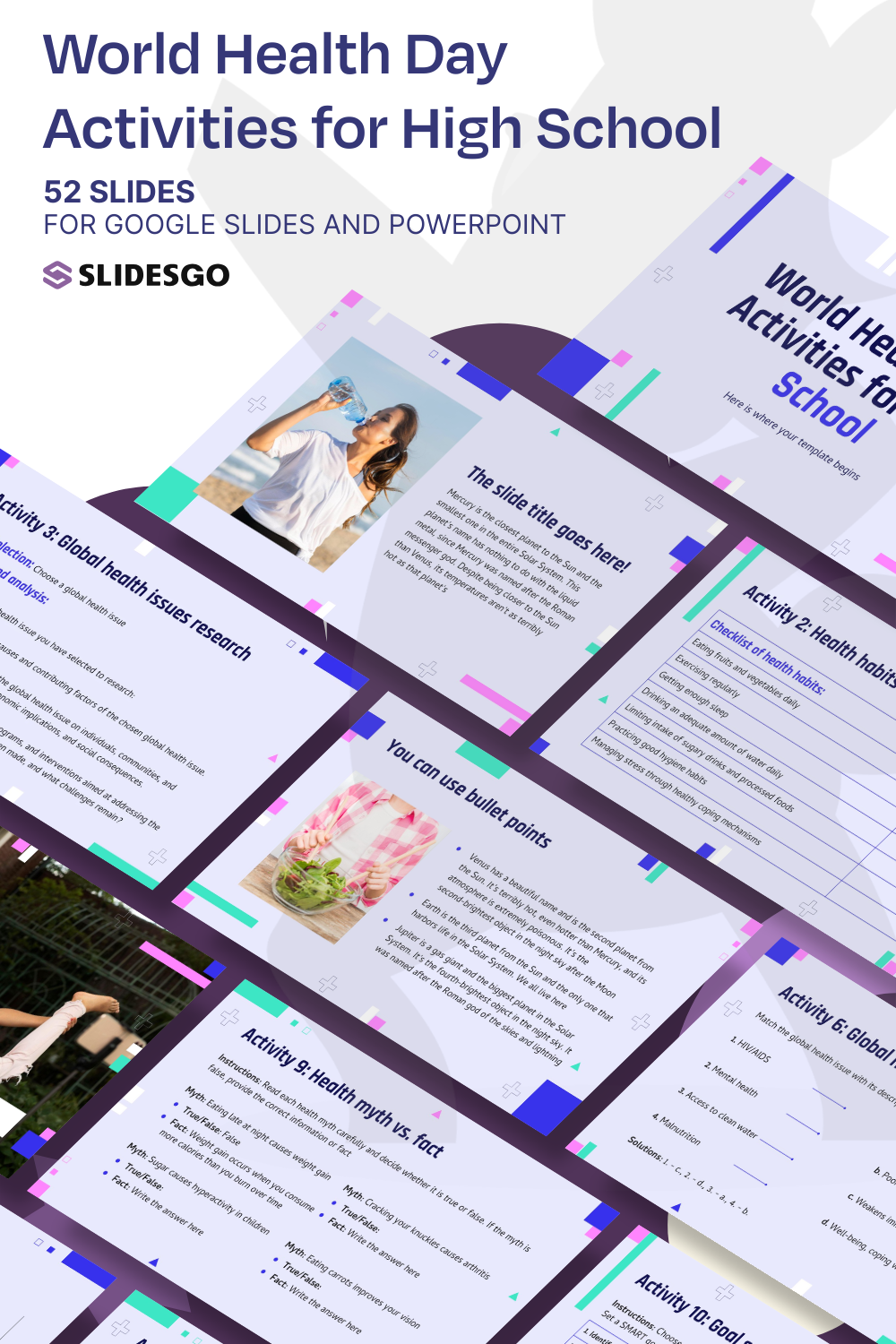 World Health Day Activities for High School Presentation